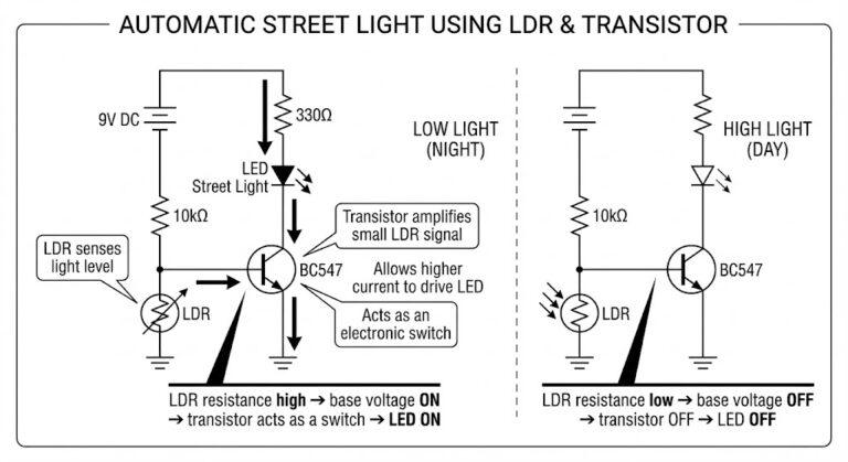 Designing Automatic Street Light Using LDR: 6 Easy Steps