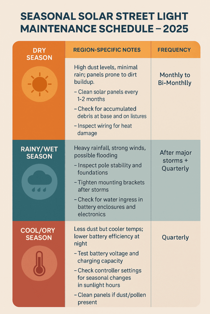 Solar Street Lighting Maintenance Checklist 2025 PDF
