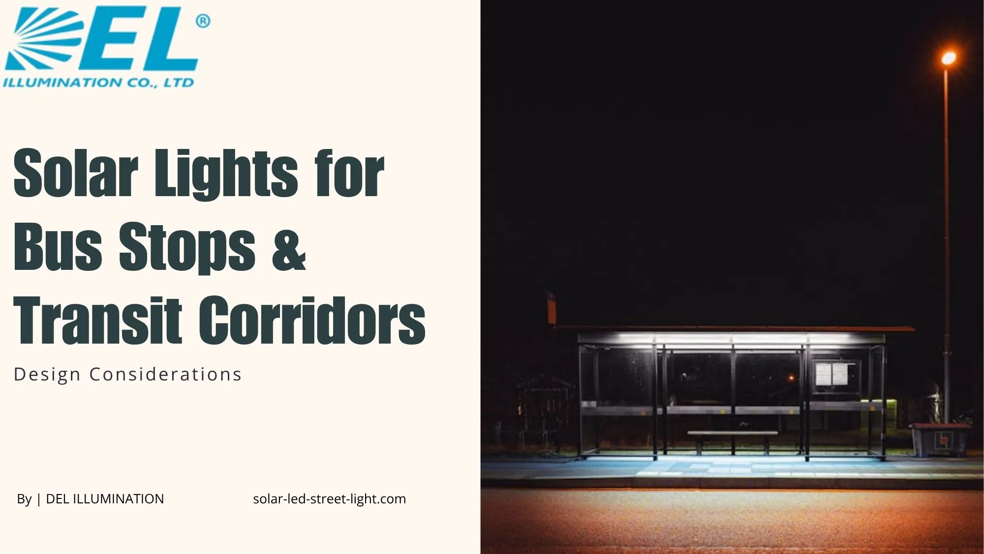 Solar Lights for Bus Stops & Transit Corridors